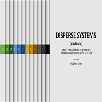 Dispersion System 'Emulsions' | PPTX