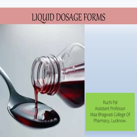 Liquid dosage forms, (Emulsion & Suspension) | PPT