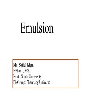 Emulsion | PPTX