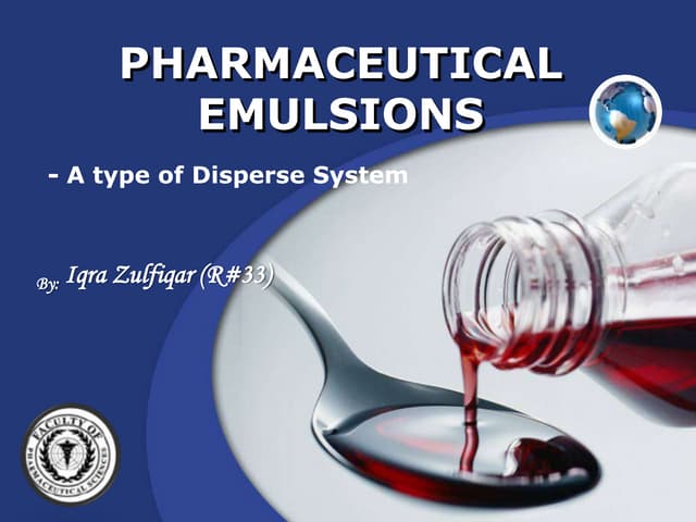 Pharmaceutical Suspensions and Emulsions