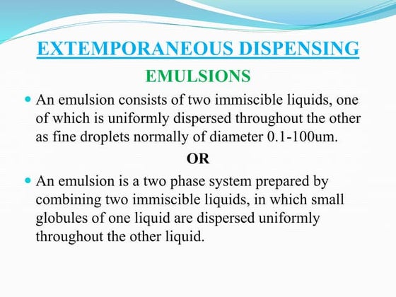 Test for identification of type of emulsion | PPT