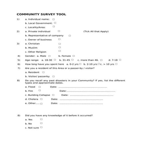 Questionnaire on Storm Water Flooding | PDF