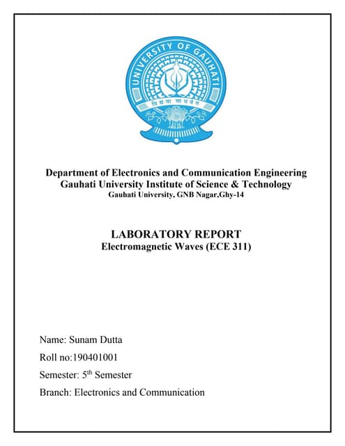 Em waves lab assignment converted | PDF Em waves lab assignment converted | PDF