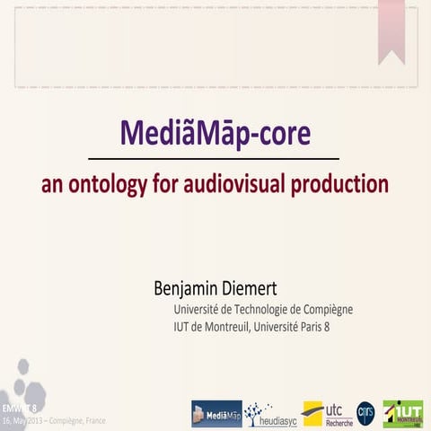 MediaMap Core : an ontology for audiovisual production | ODP