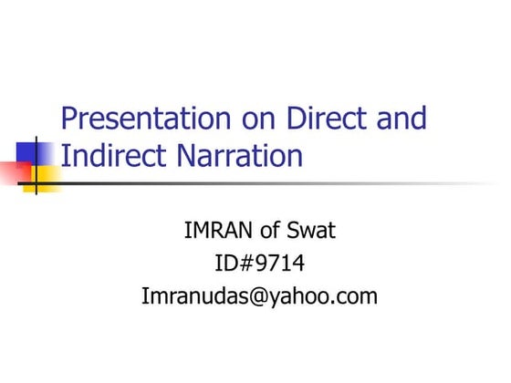 Direct indirect Speech | PPT