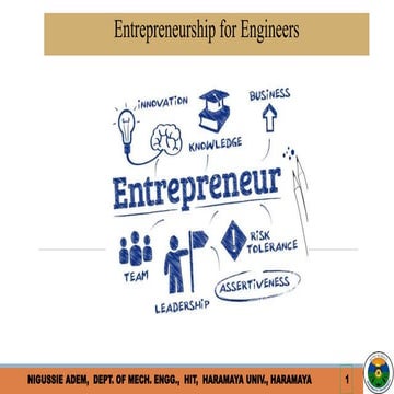 Entrepreneurship for Engineers - Introduction | PPTX
