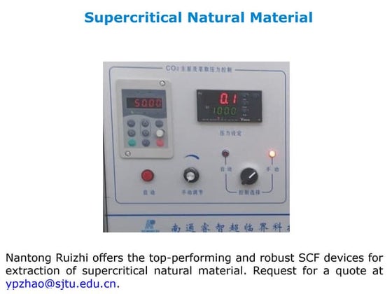 Supercritical Fluids Technology | PPT