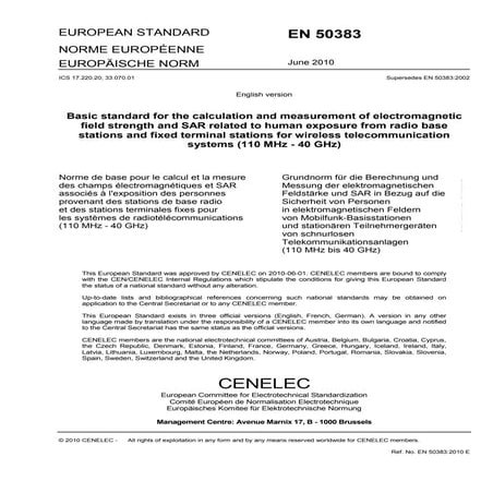 En 50383-2010 | PDF