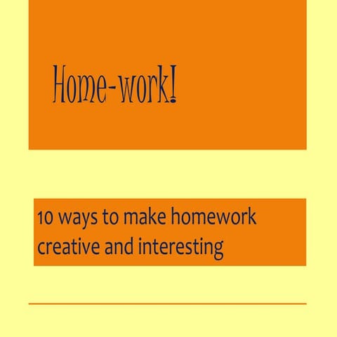 Making homework fun | PPT