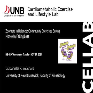 Zoomers in Balance Community Exercises Saving Money by Falling Less ...