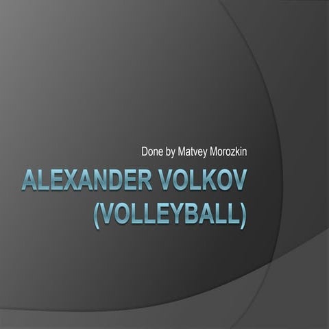 Alexander Volkov | PPT