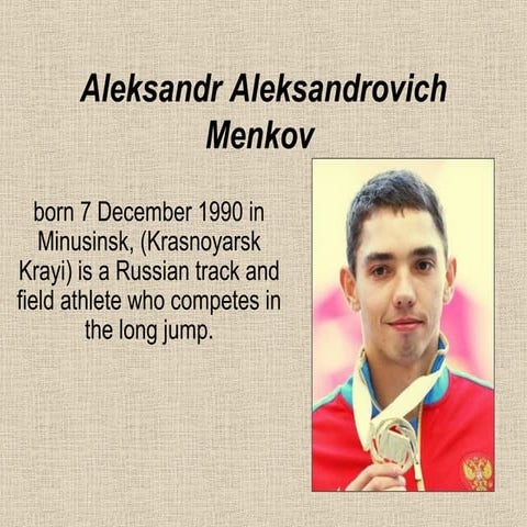 Aleksandr Aleksandrovich Menkov | PPT