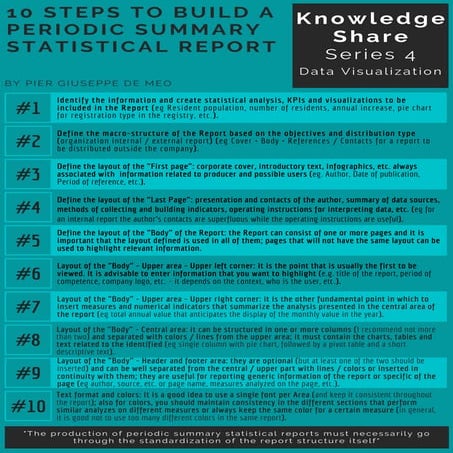 10 Steps to build a periodic summary statistical report | PDF