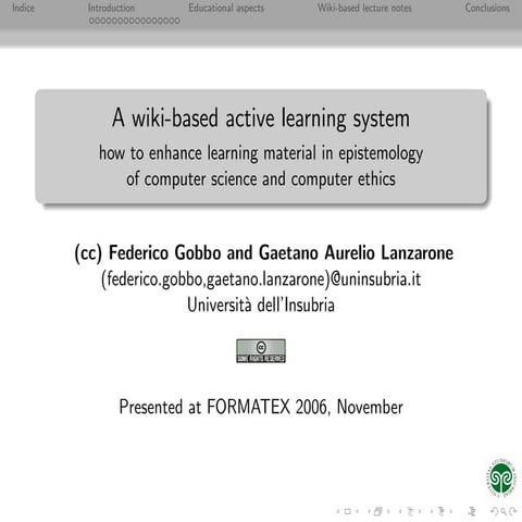 A Wiki Based Active Learning System Ppt