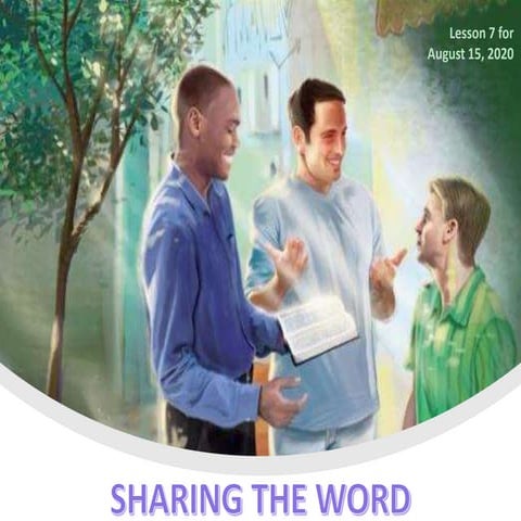 THE SABBATH SCHOOL - 3st QUARTER 2020 - LESSON 7. | PPTX