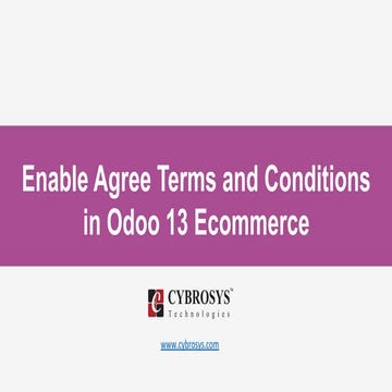 Enable Agree Terms and Conditions in Odoo 13 Ecommerce | PPT