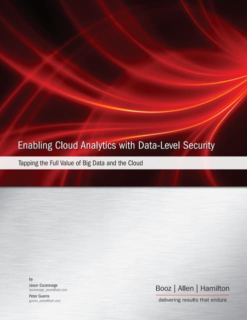 Enabling Cloud Analytics With Data Level Security Pdf 2165