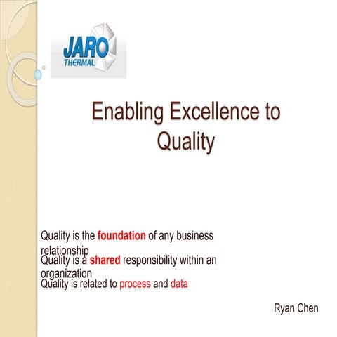 Enabling excellence to quality | PPT