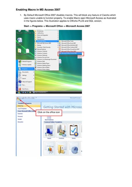 MS Access Macros | PDF | Databases | Computer Software and Applications