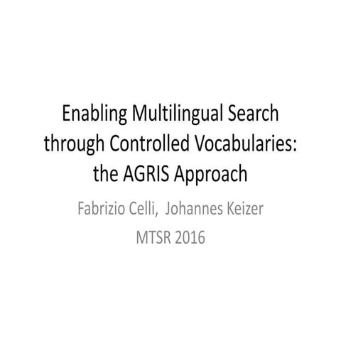 Enabling multilingual search | PPT
