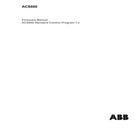 En acs800 standard_fw_l | PDF