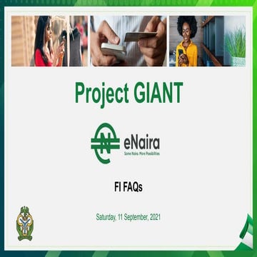 eNaira application usage by our bank's customer | PPTX