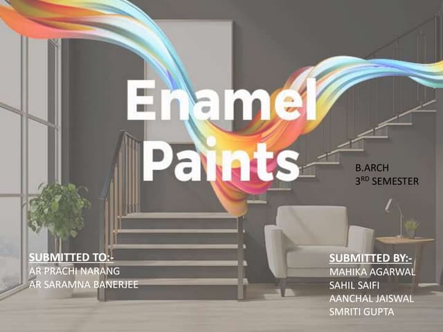 Basics of paint coatings | PPTX