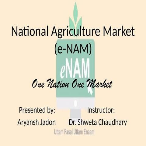eNAM_Presentation agriculture economics.pptx