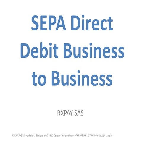 SEPA SDD B2B | PPT