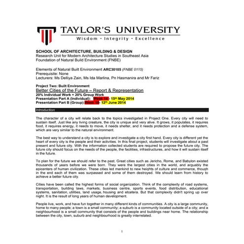 enbe final project brief | PDF