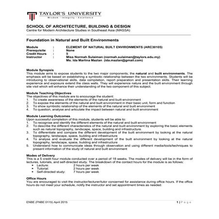 Module outline CT1 | PDF