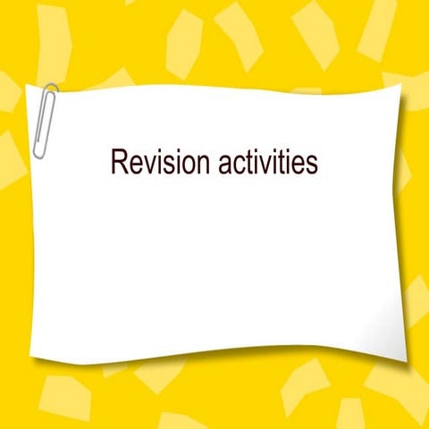 Enc1101 Revision Activities | PPT