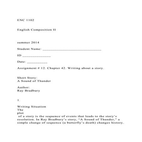 ENC 1102English Composition IIsummer 2014Student.docx | Screenwriting ...