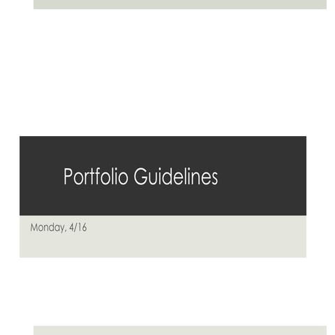 GCSE Graphic Products Portfolio Guidelines | PPT