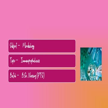 Immunoprophylaxis | PPTX