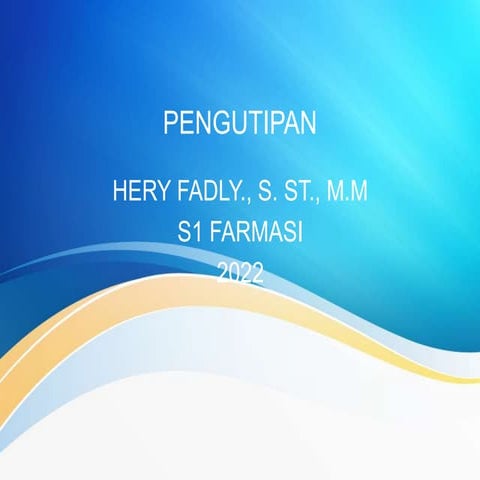 Kutipan, Sistem Rujukan dan Daftar Pustaka | PPTX