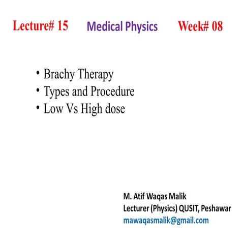 Brachytherapy | PPTX