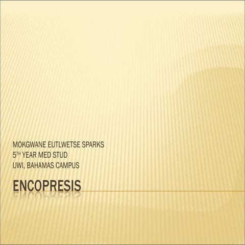 Encopresis | PPT