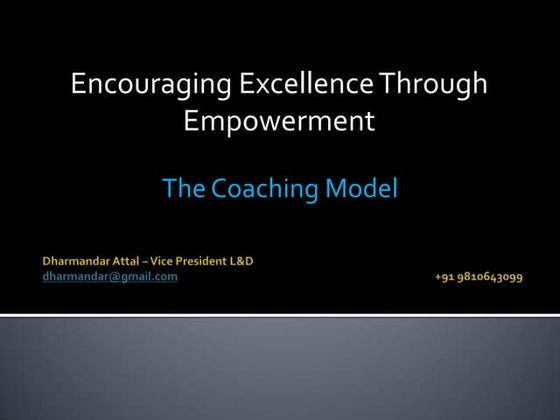 Appreciative coaching model | PPT