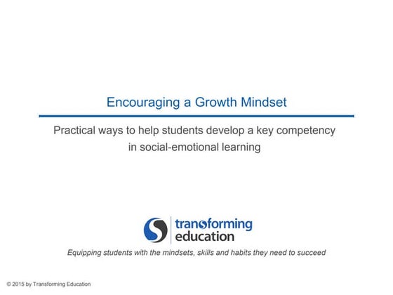 Growth Mindset During Project Based Learning | PPT