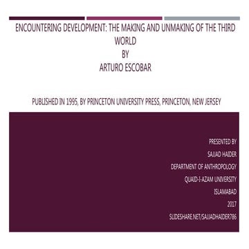 Post development theory | PPT