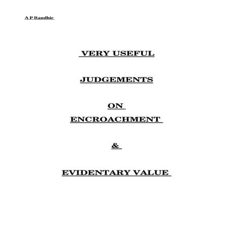 Encrochment judgment | PDF