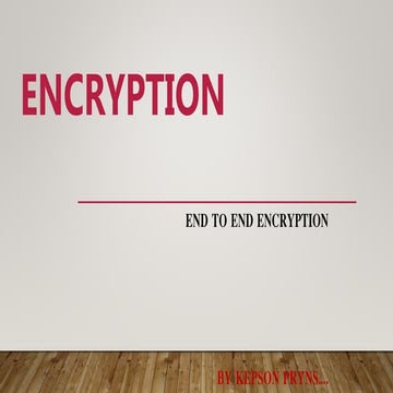 Encryption | PPTX