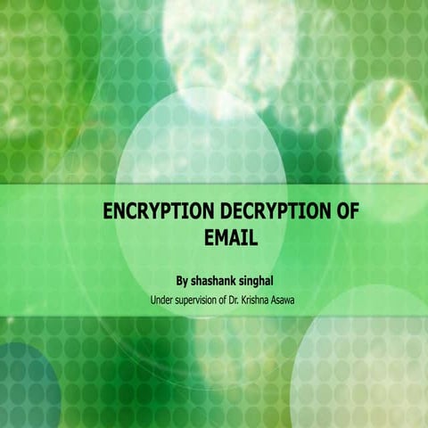 Encryption-Decryption of Email | PPTX