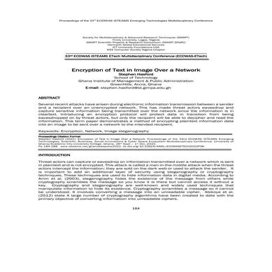 Encryption of Text in Image Over a Network | PDF | Information and ...