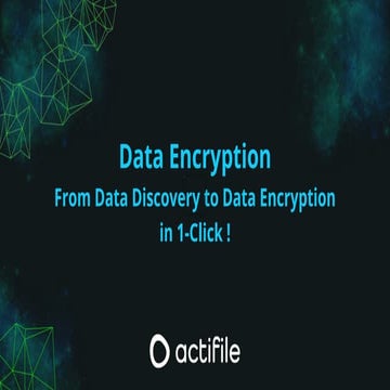 The Actifile Platform From Data discovery to data encryption in 1 click ...