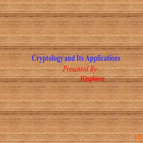 Cryptography | PPT