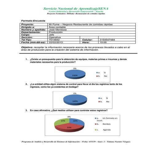 Encuesta jefe produccion | DOCX