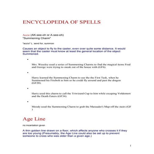 Encyclopedia of spells | PDF