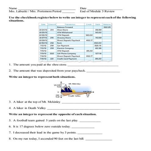 End of module 3 review | DOCX